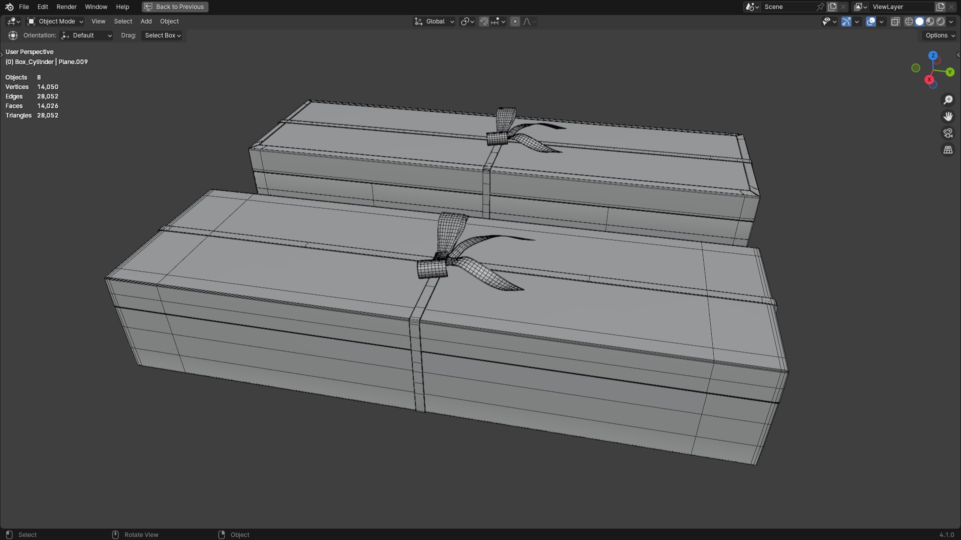 3D Gift Box Rectangle Shape With Ribbon - TurboSquid 2234305