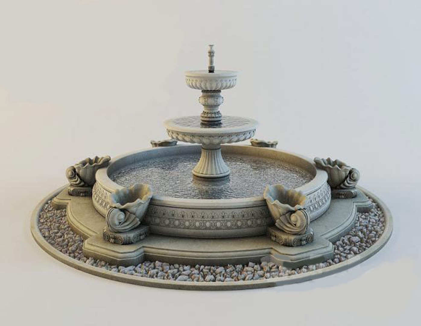 3D Classic Fountain - TurboSquid 1525614