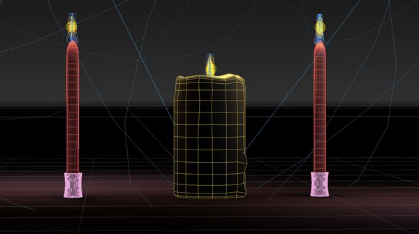 3d candle vector model