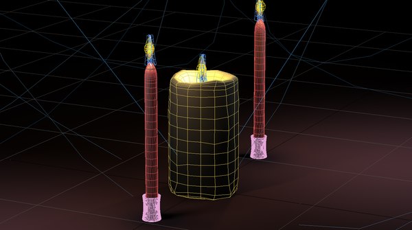 3d candle vector model