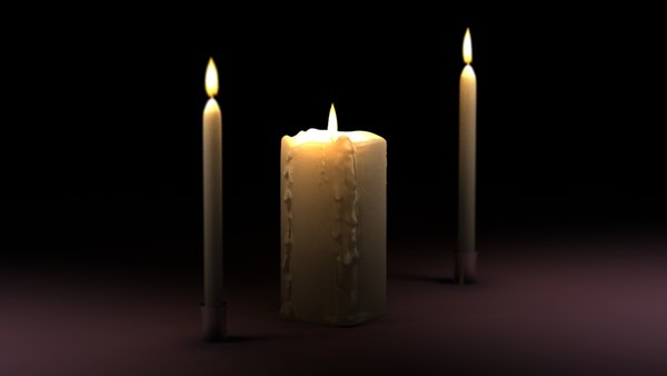 3d candle vector model