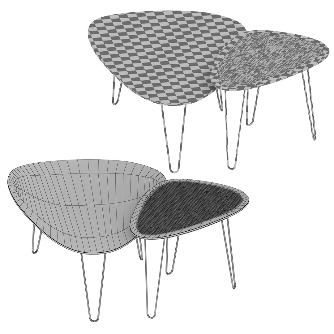 Triangular Coffee Tables 3D Model - TurboSquid 1659387