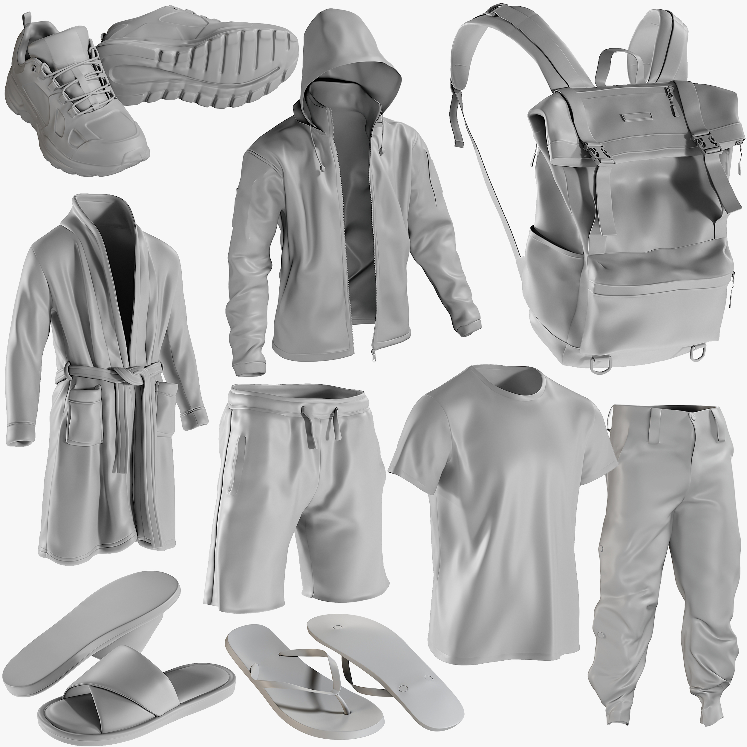 MESH-의류 믹스 5 3D 모델 - TurboSquid 1634776