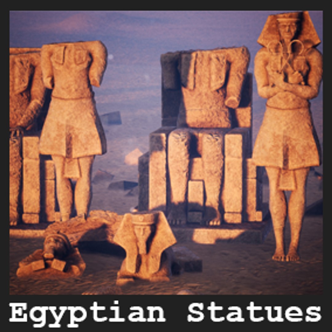 Modular Egyptian Statues 51 Assets 3D - TurboSquid 2111444