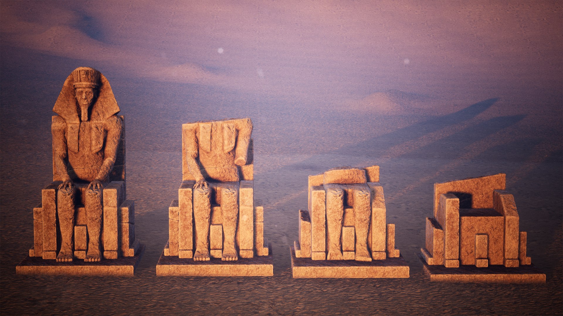 Modular Egyptian Statues 51 Assets 3D - TurboSquid 2111444