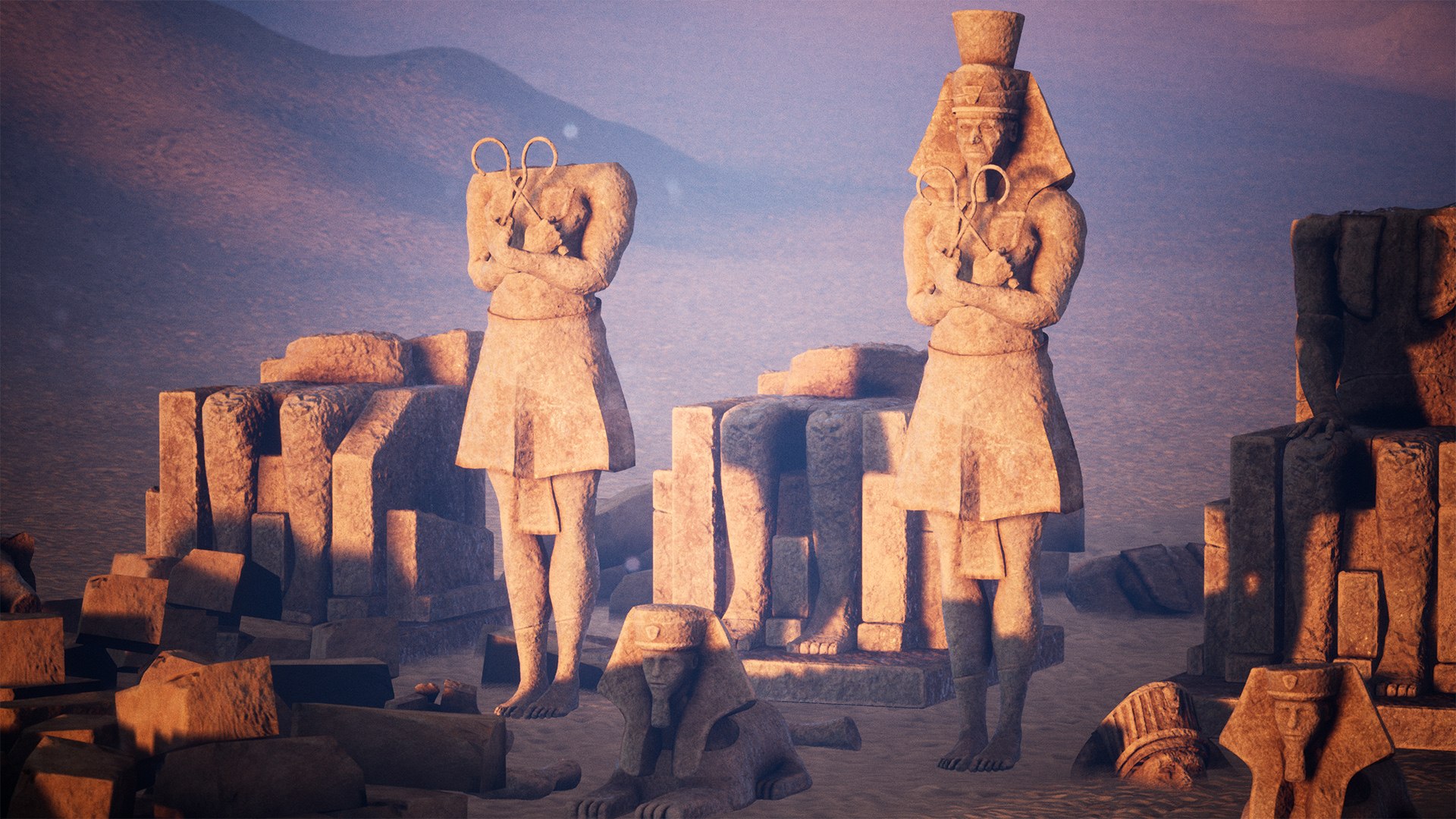 Modular Egyptian Statues 51 Assets 3D - TurboSquid 2111444
