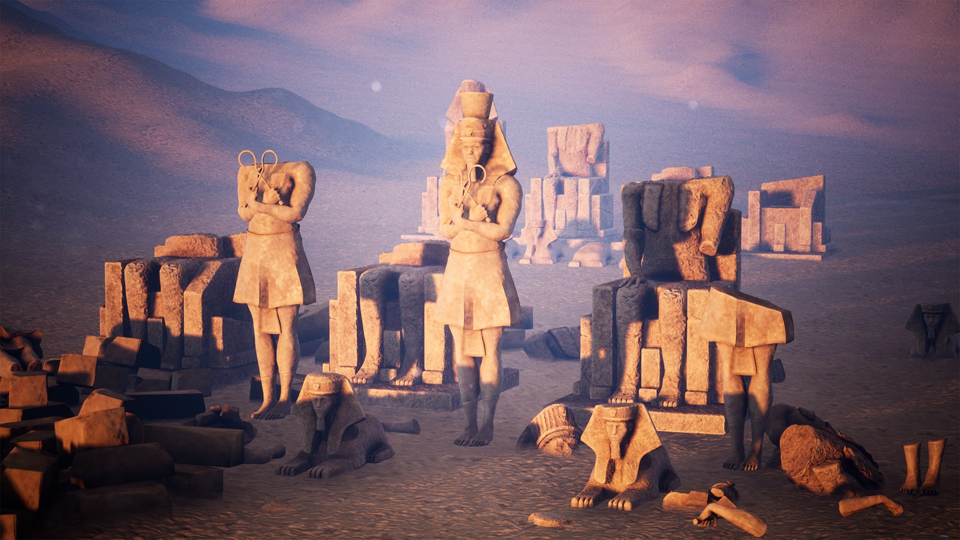 Modular Egyptian Statues 51 Assets 3D - TurboSquid 2111444