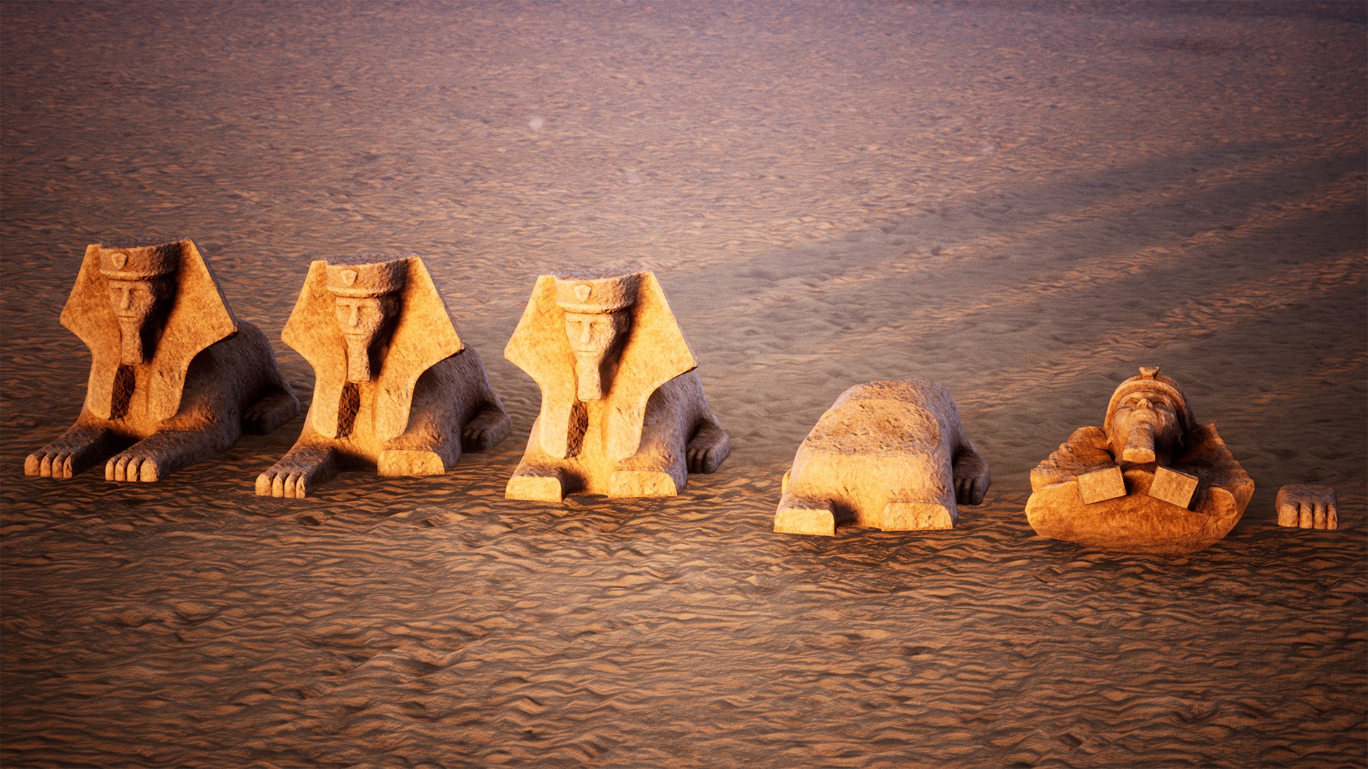 Modular Egyptian Statues 51 Assets 3D - TurboSquid 2111444