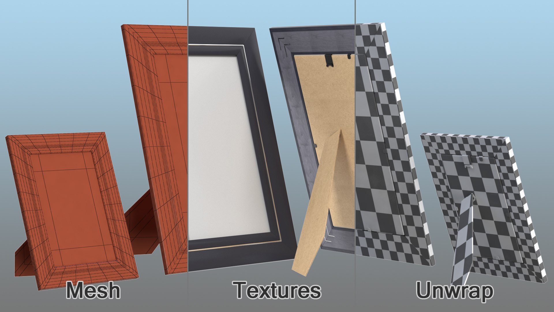 Plastic photo frames set 3D - TurboSquid 1619920