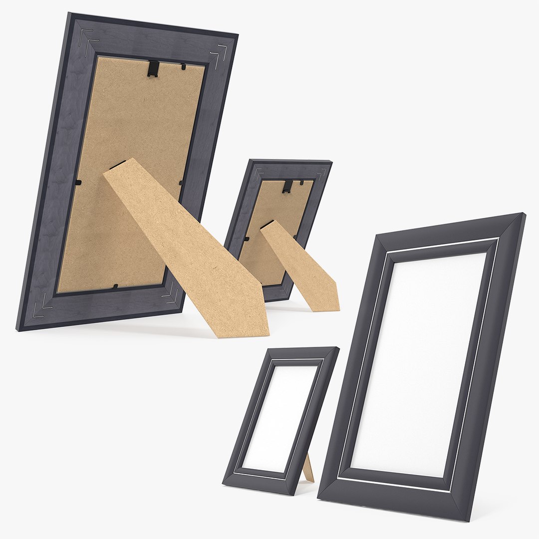 Plastic photo frames set 3D - TurboSquid 1619920
