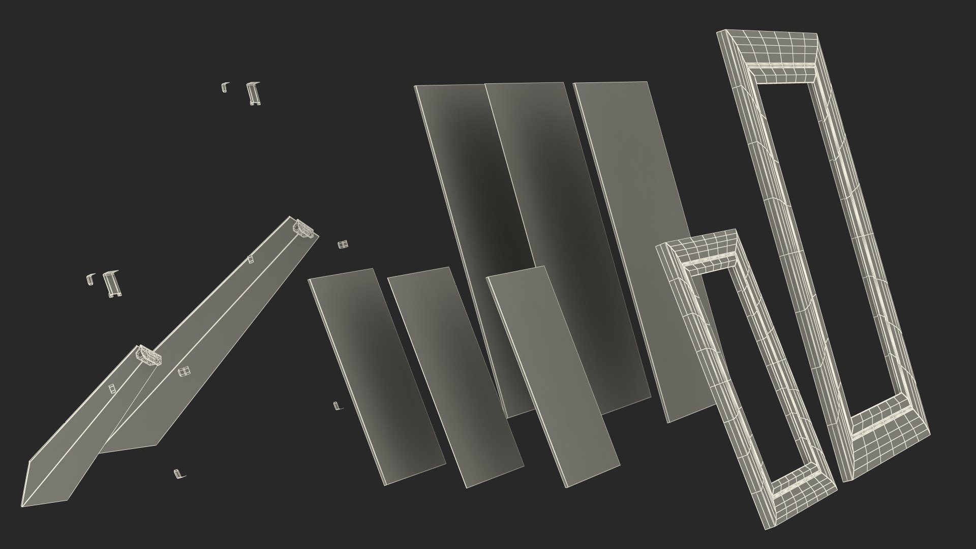 Plastic photo frames set 3D - TurboSquid 1619920