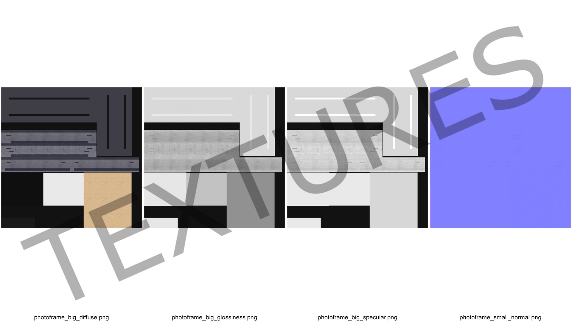 Plastic photo frames set 3D - TurboSquid 1619920