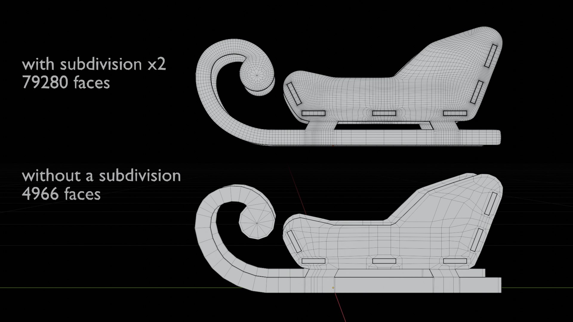 Wooden Toy Sleigh 3D Model - TurboSquid 1749658