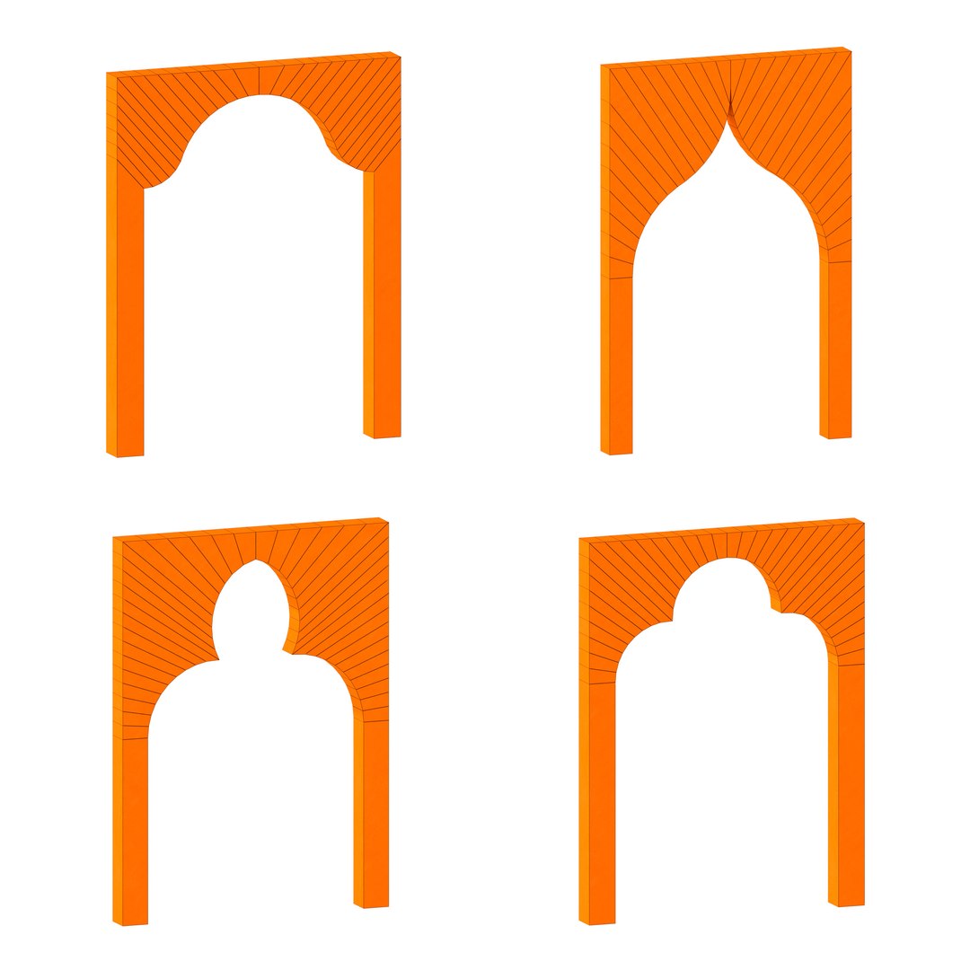 Set for creating arched structures model - TurboSquid 2000033
