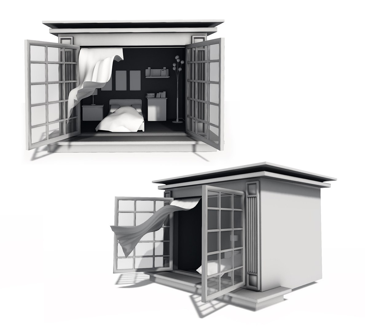 Flying window skybox 3D model - TurboSquid 1520315