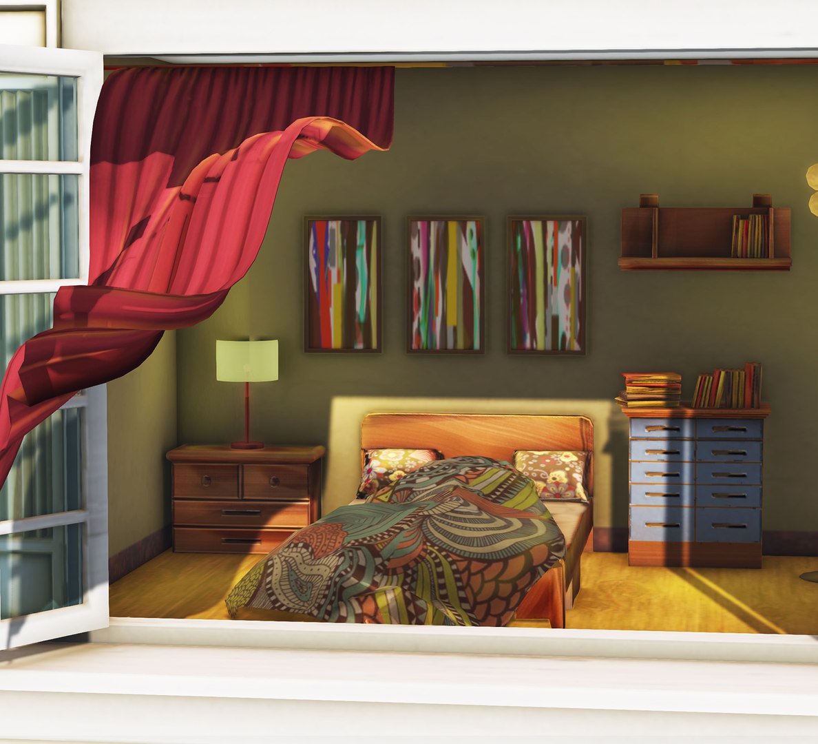 Flying window skybox 3D model - TurboSquid 1520315