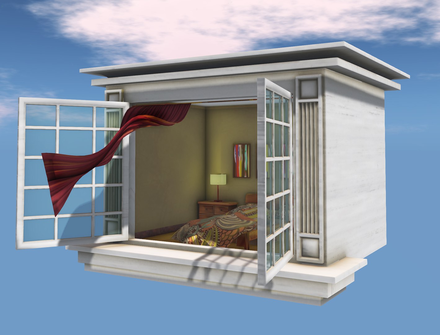 Flying window skybox 3D model - TurboSquid 1520315