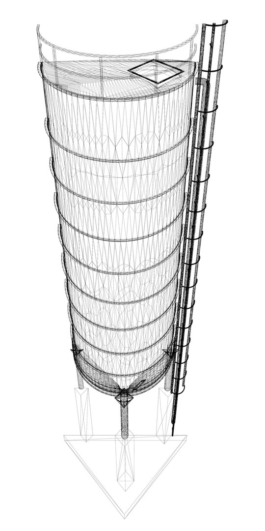 Silo In Draft Section Cut 3D Model - TurboSquid 2100268