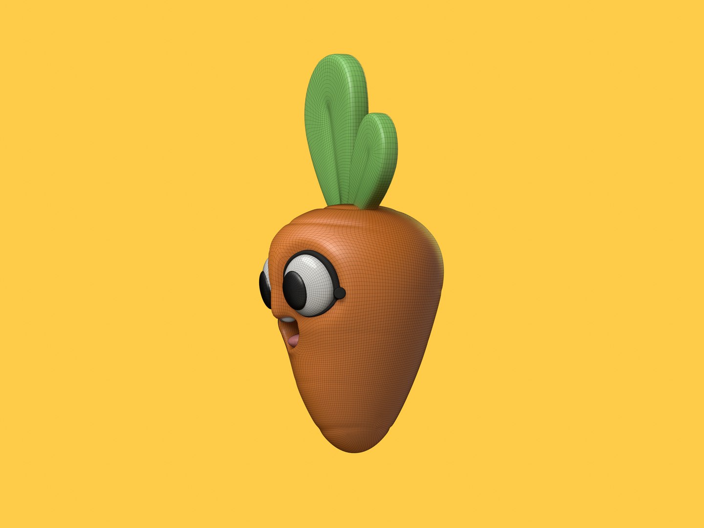 3D Baby Carrot Cartoon Kawaii Character - TurboSquid 2346804