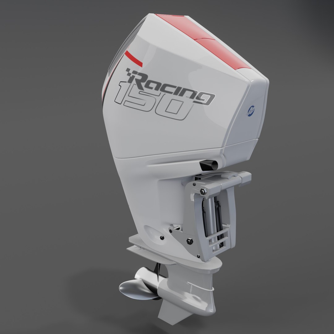 3D Mercury Racing 150R White 3D Model - TurboSquid 2397881