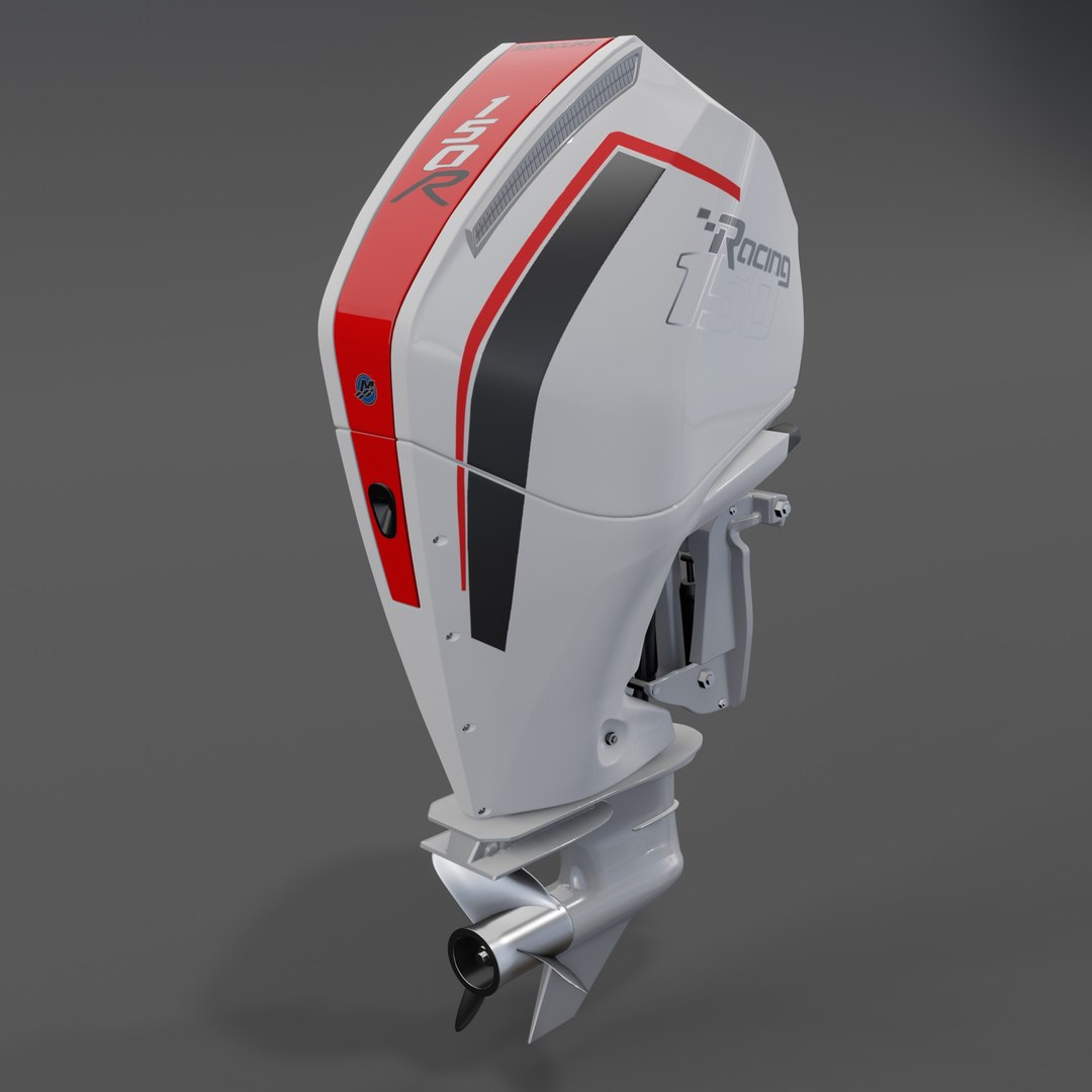 3D Mercury Racing 150R White 3D Model - TurboSquid 2397881
