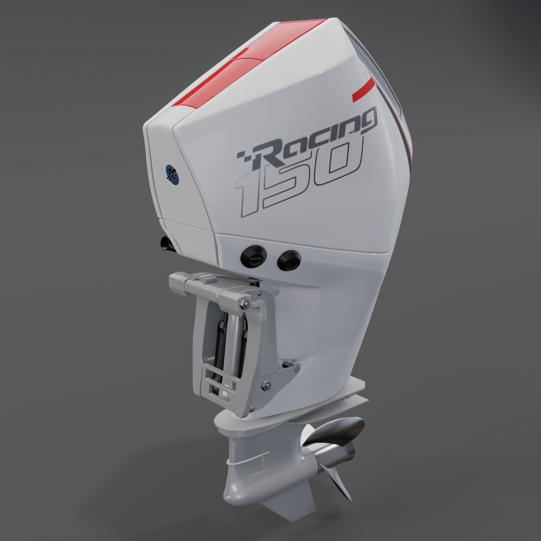 3D Mercury Racing 150R White 3D Model - TurboSquid 2397881