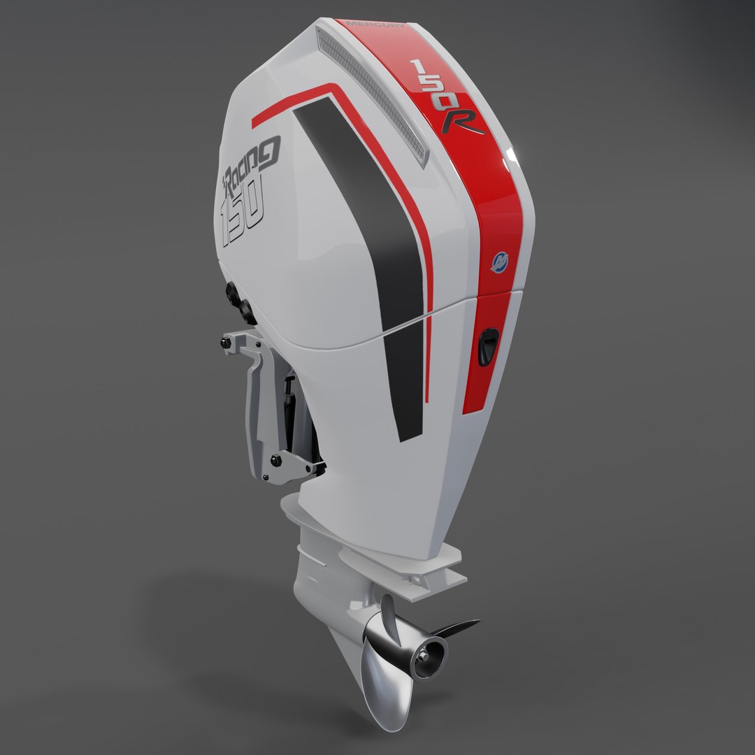 3D Mercury Racing 150R White 3D Model - TurboSquid 2397881