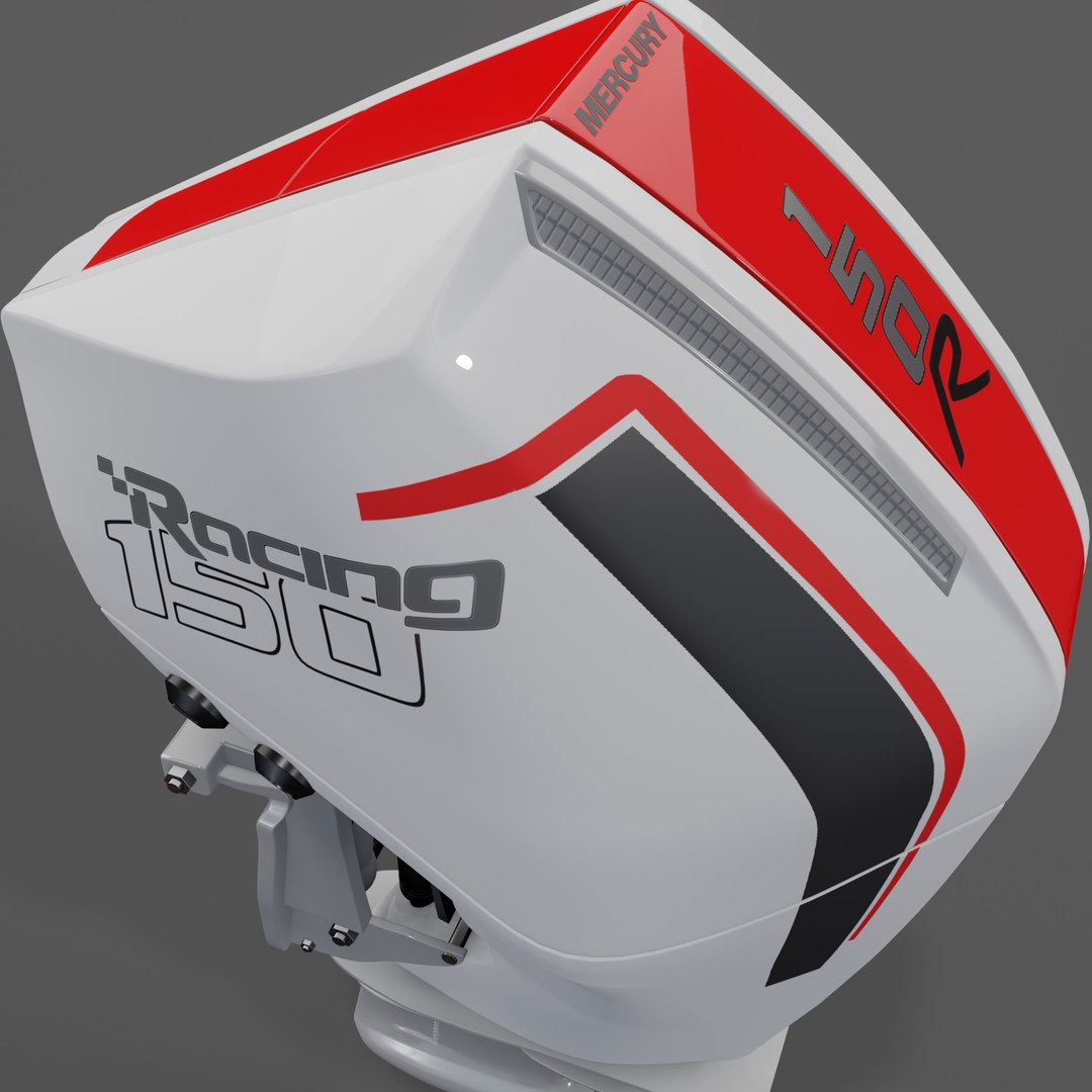 3D Mercury Racing 150R White 3D Model - TurboSquid 2397881