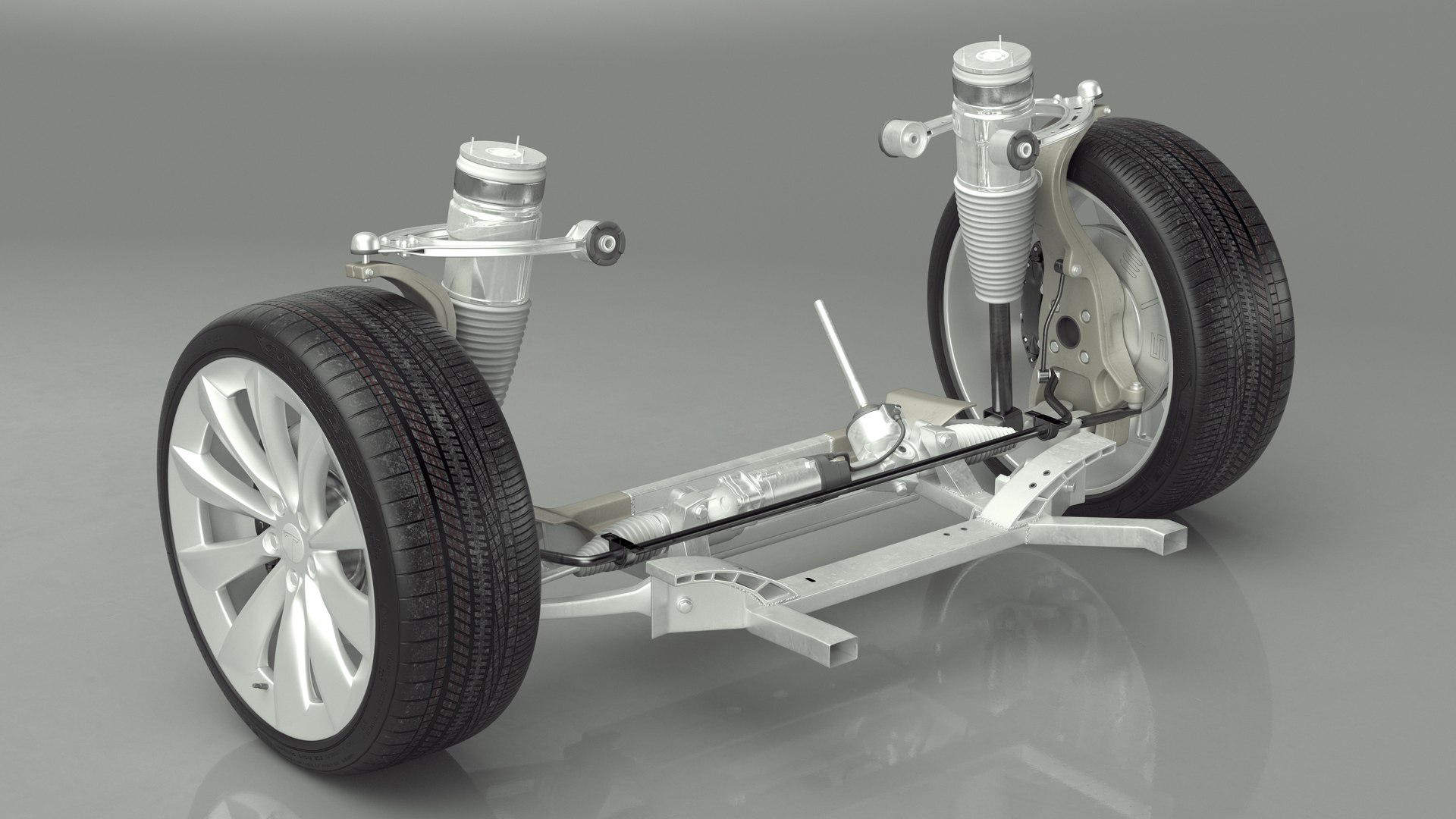 3D Car Suspension Assembly With Wheels - TurboSquid 2253846