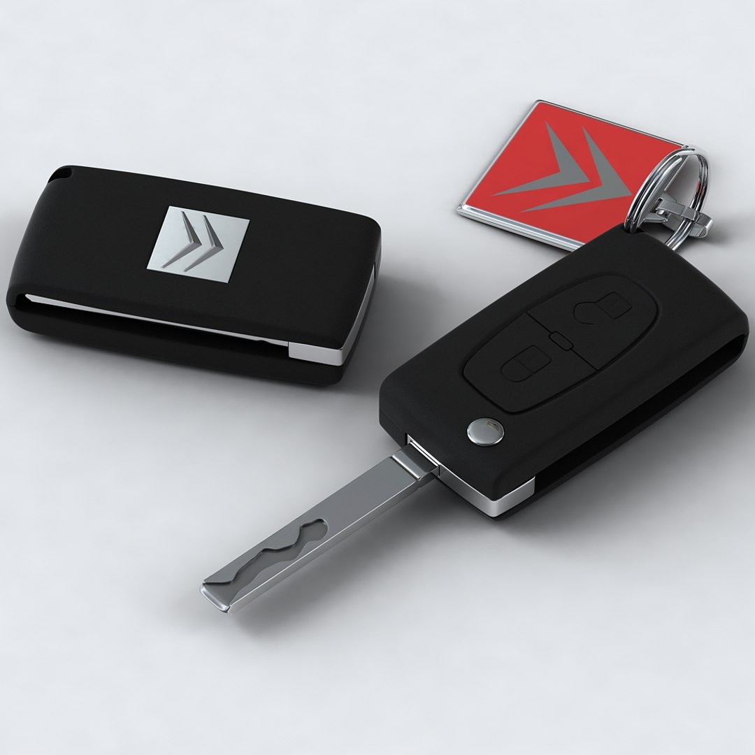 3d citroen key car model