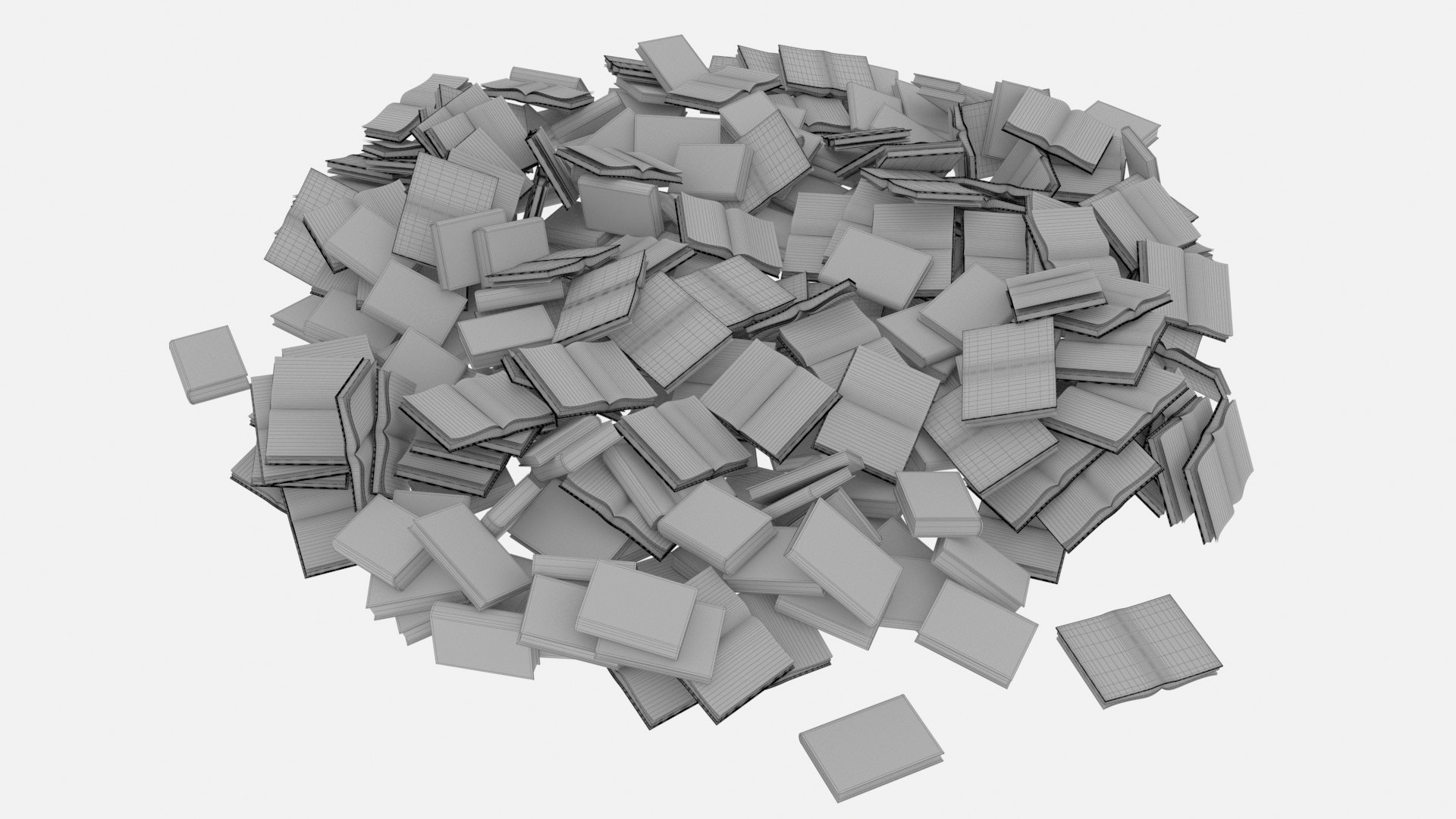 Old Book Pile Big 3D Model - TurboSquid 2054138