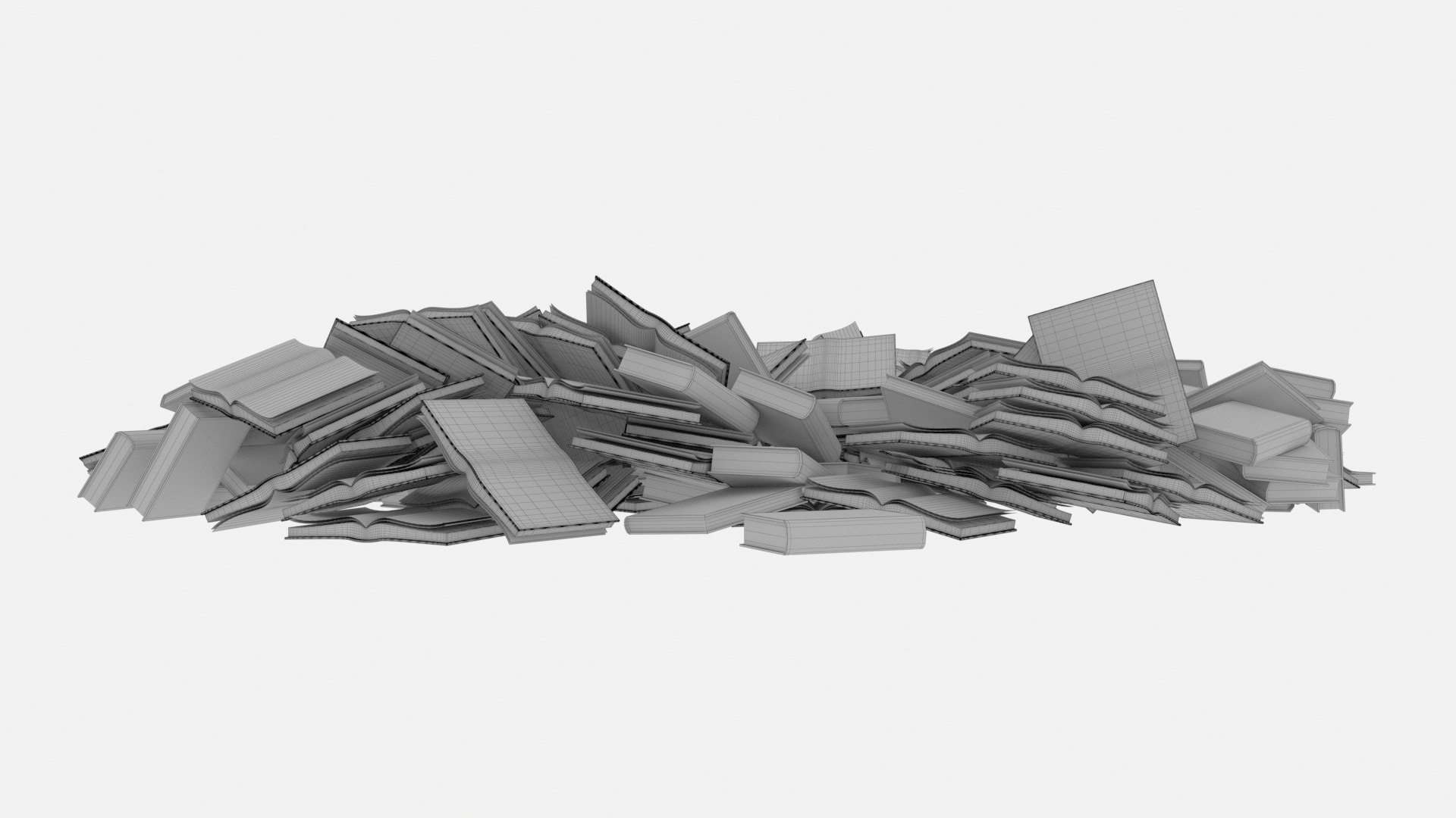 Old Book Pile Big 3D Model - TurboSquid 2054138