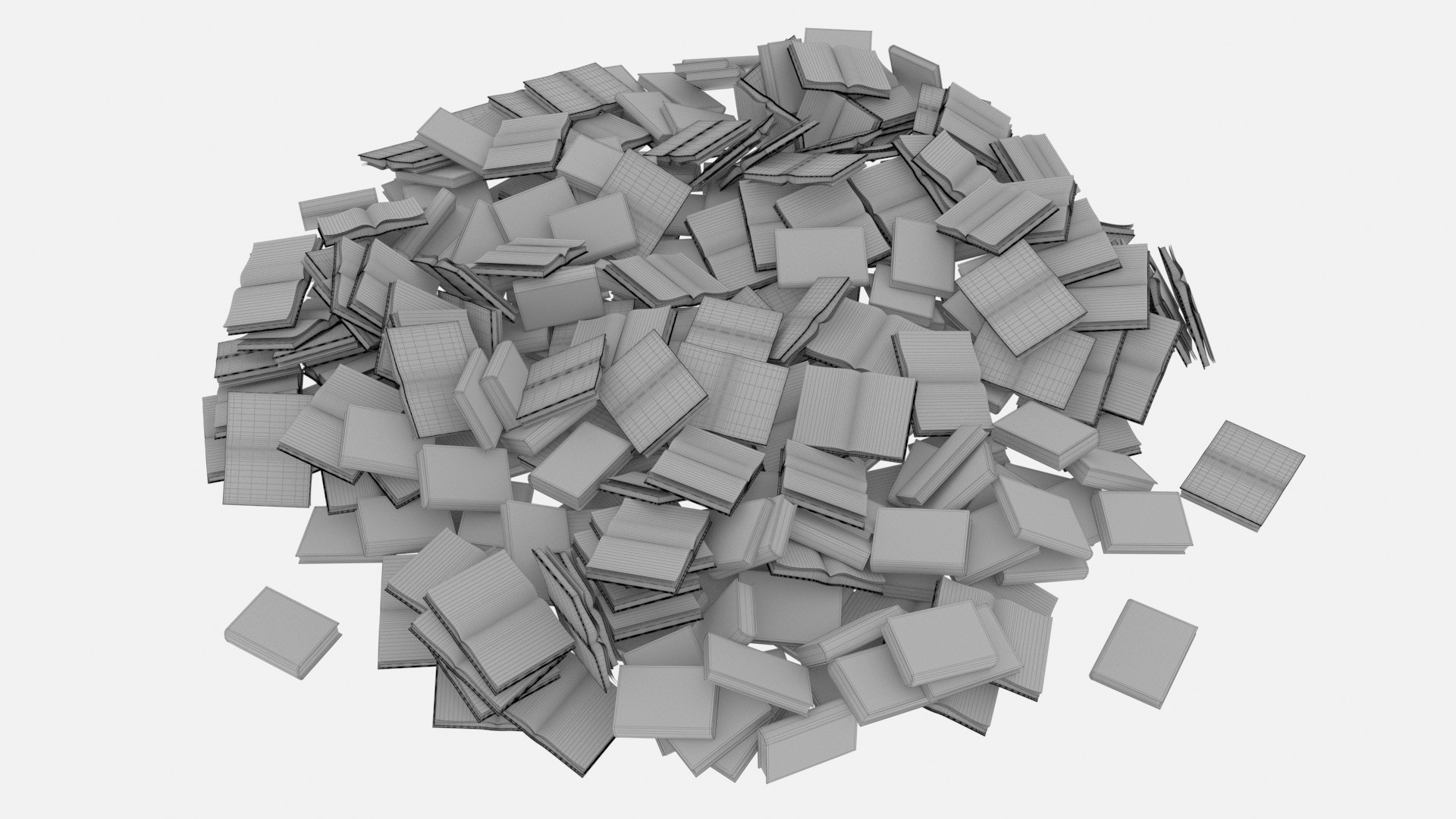 Old Book Pile Big 3D Model - TurboSquid 2054138