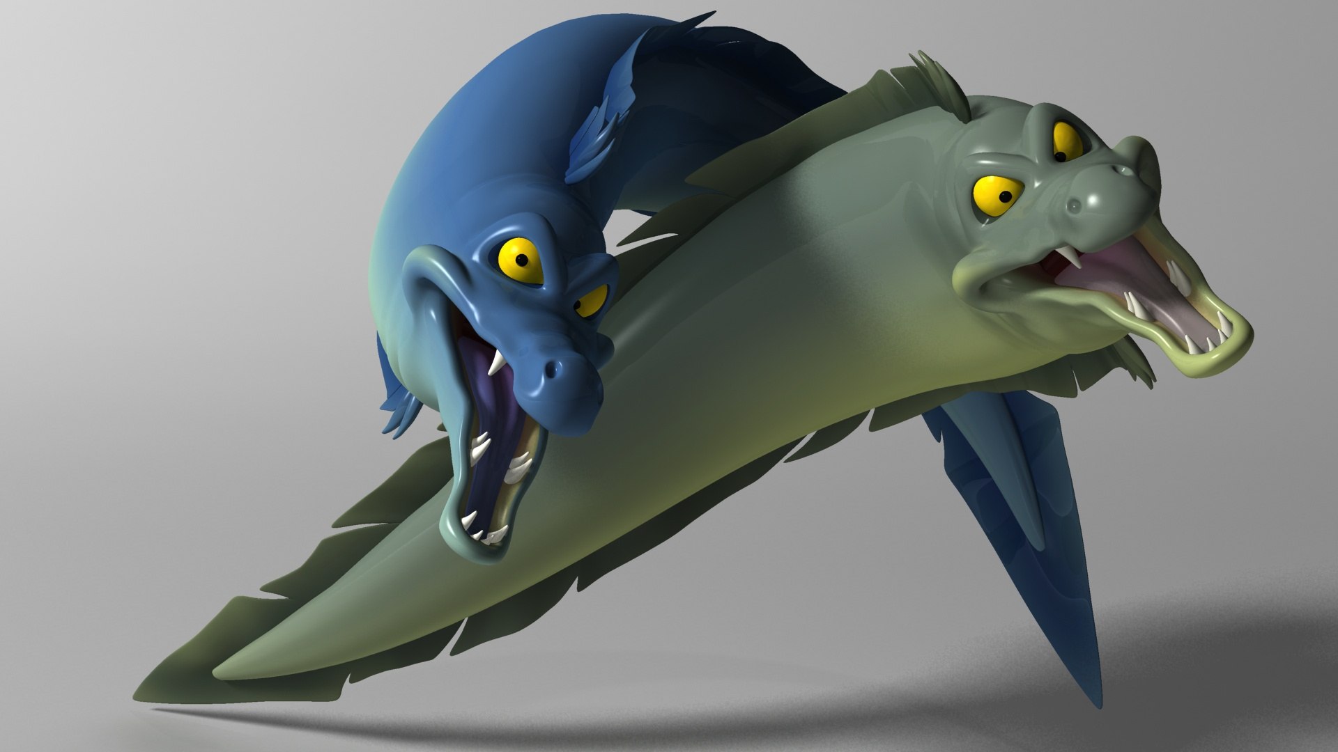3D Cartoon Moray Eel Rigged Model - TurboSquid 1726134
