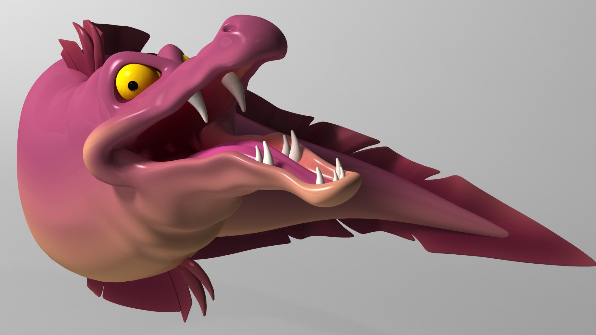 3D Cartoon Moray Eel Rigged Model - TurboSquid 1726134