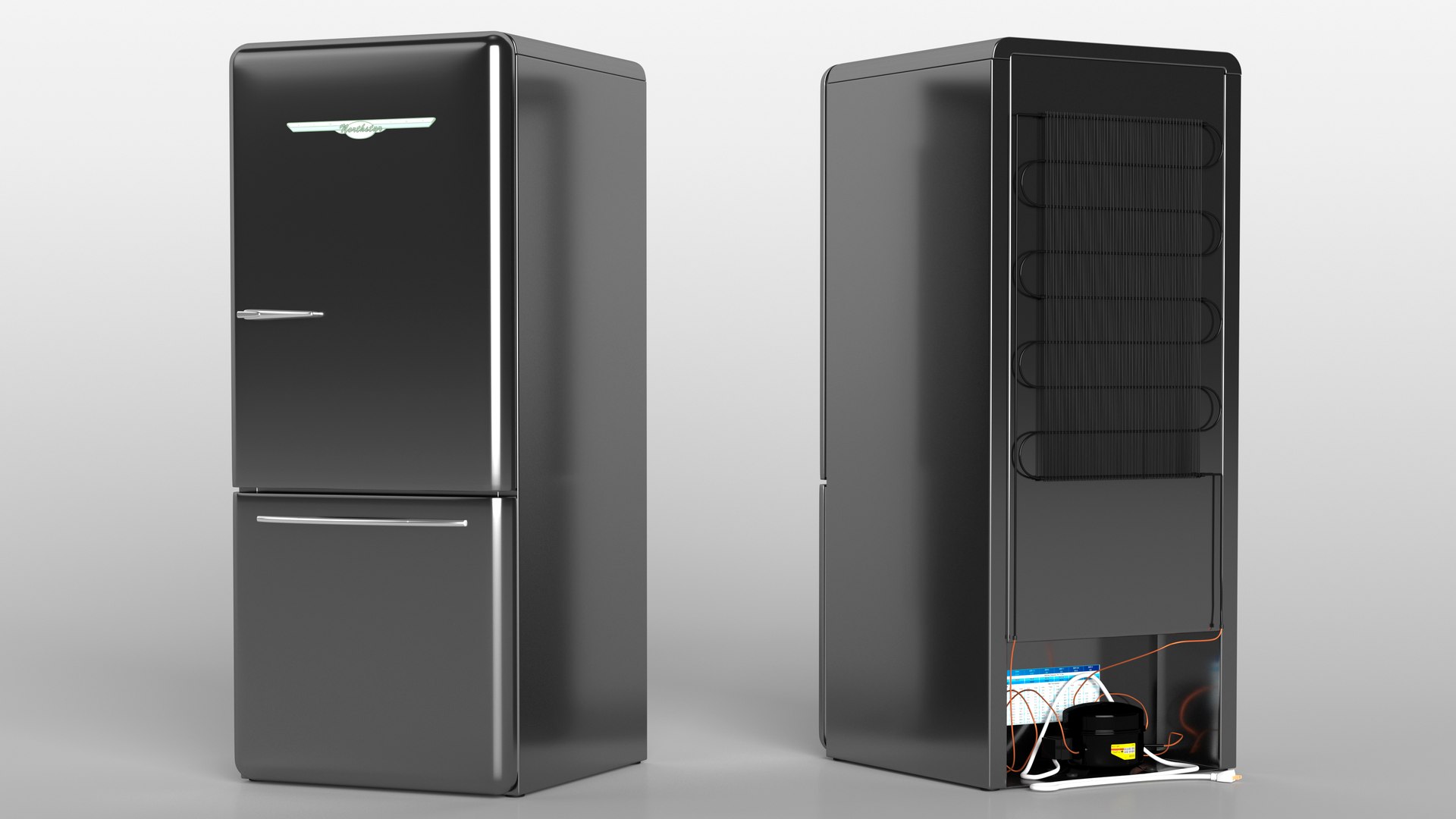 Retro Design Refrigerator 3D Model - TurboSquid 2211418