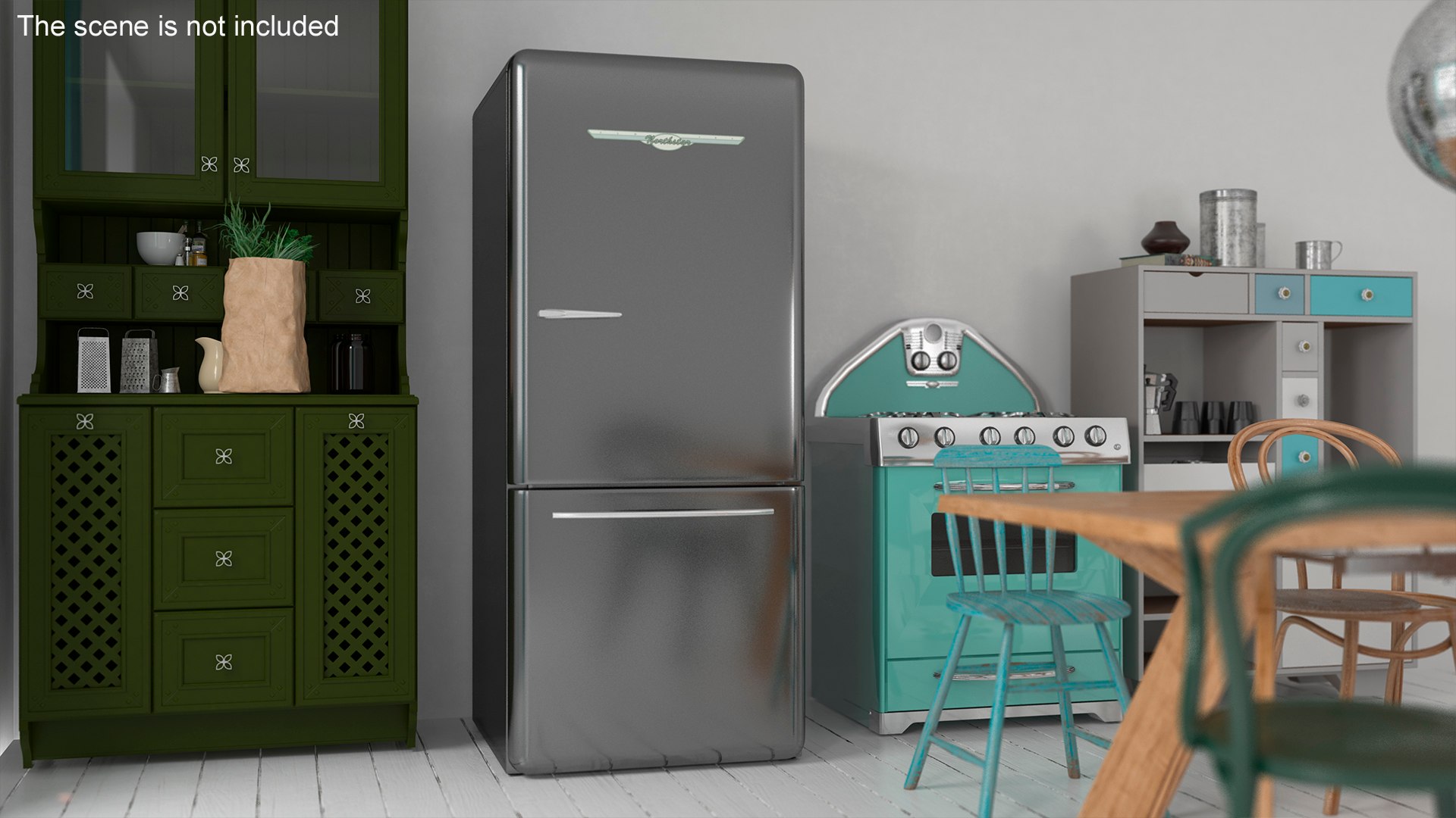 Retro Design Refrigerator 3D Model - TurboSquid 2211418