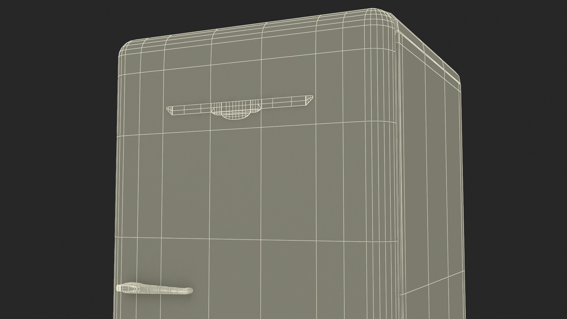 Retro Design Refrigerator 3D Model - TurboSquid 2211418