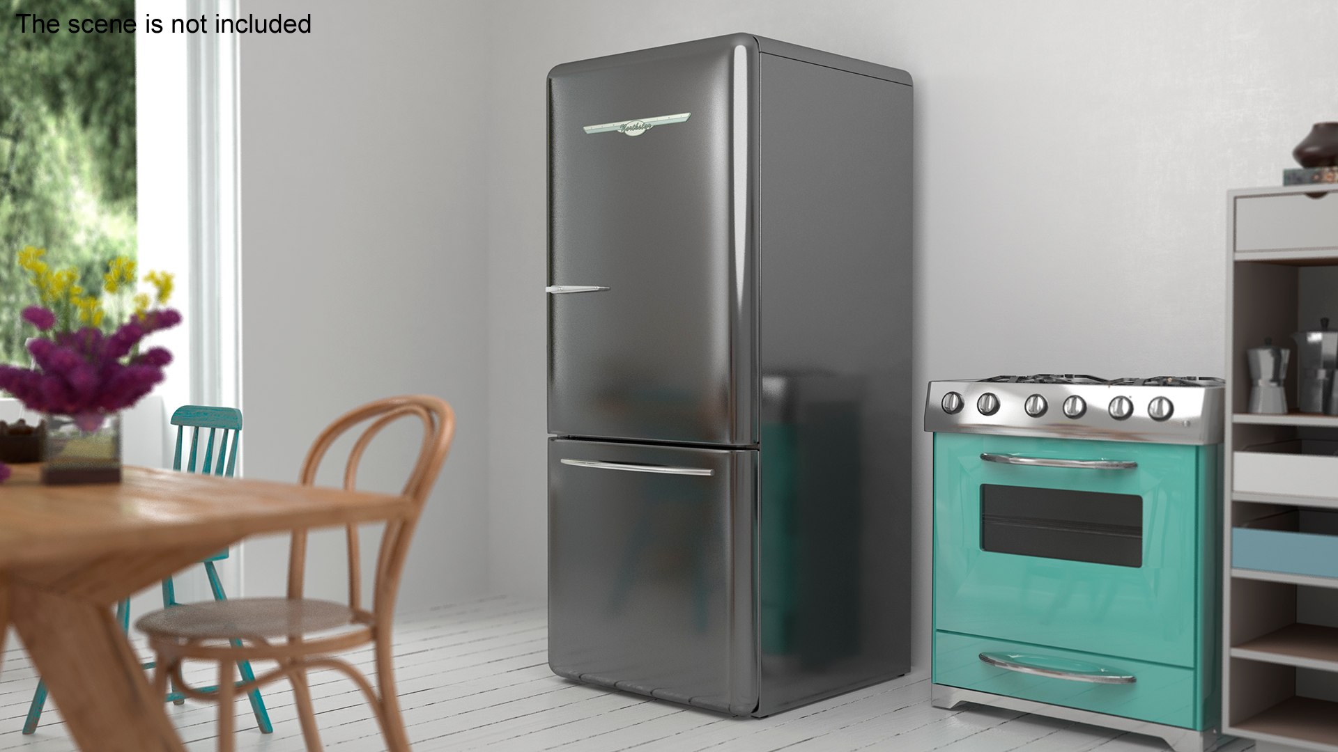 Retro Design Refrigerator 3D Model - TurboSquid 2211418