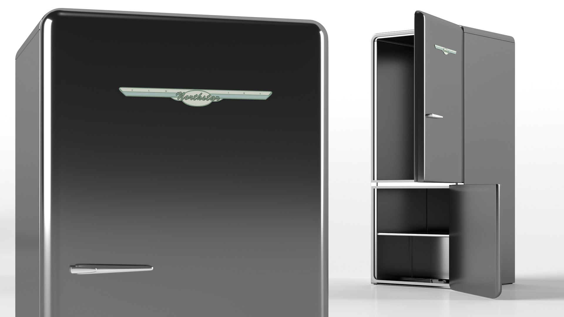 Retro Design Refrigerator 3D Model - TurboSquid 2211418