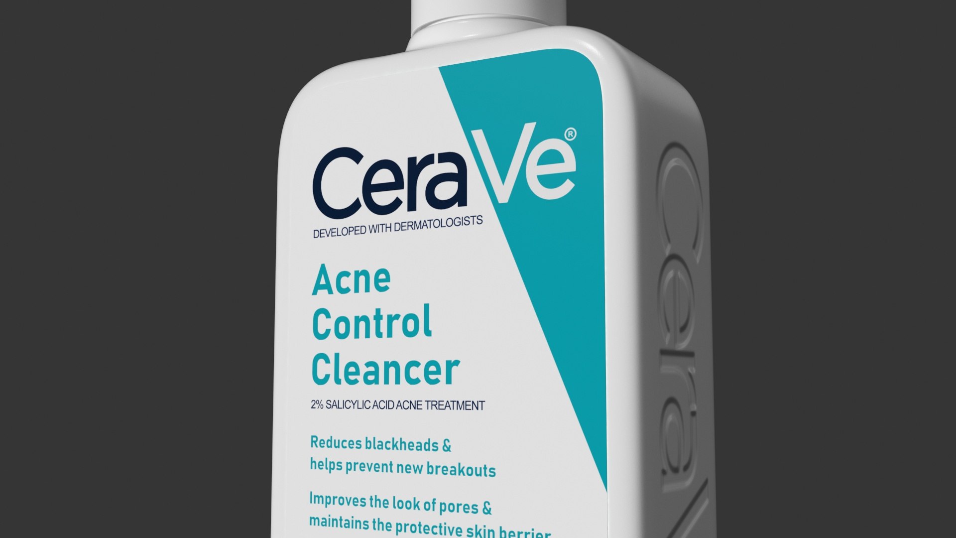 3D Model CeraVe Cleanser Dispenser Bottle 236 Ml Aquamarine ...