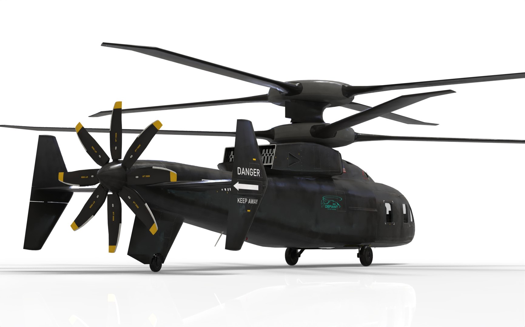 3D Sikorsky Boeing SB 1 Defiant Helicopter Model - TurboSquid 1871371