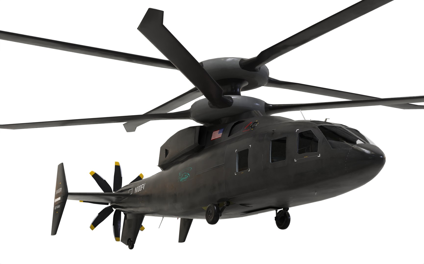 3D Sikorsky Boeing SB 1 Defiant Helicopter Model - TurboSquid 1871371