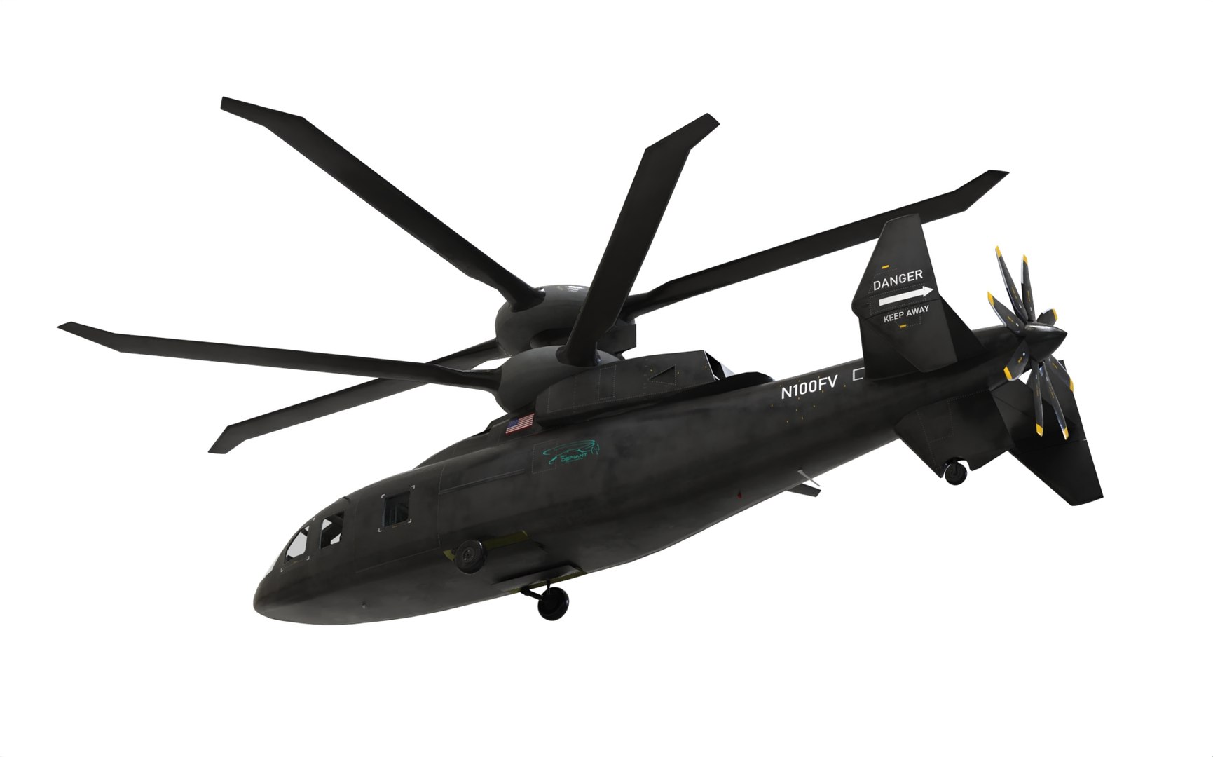 3D Sikorsky Boeing SB 1 Defiant Helicopter Model - TurboSquid 1871371