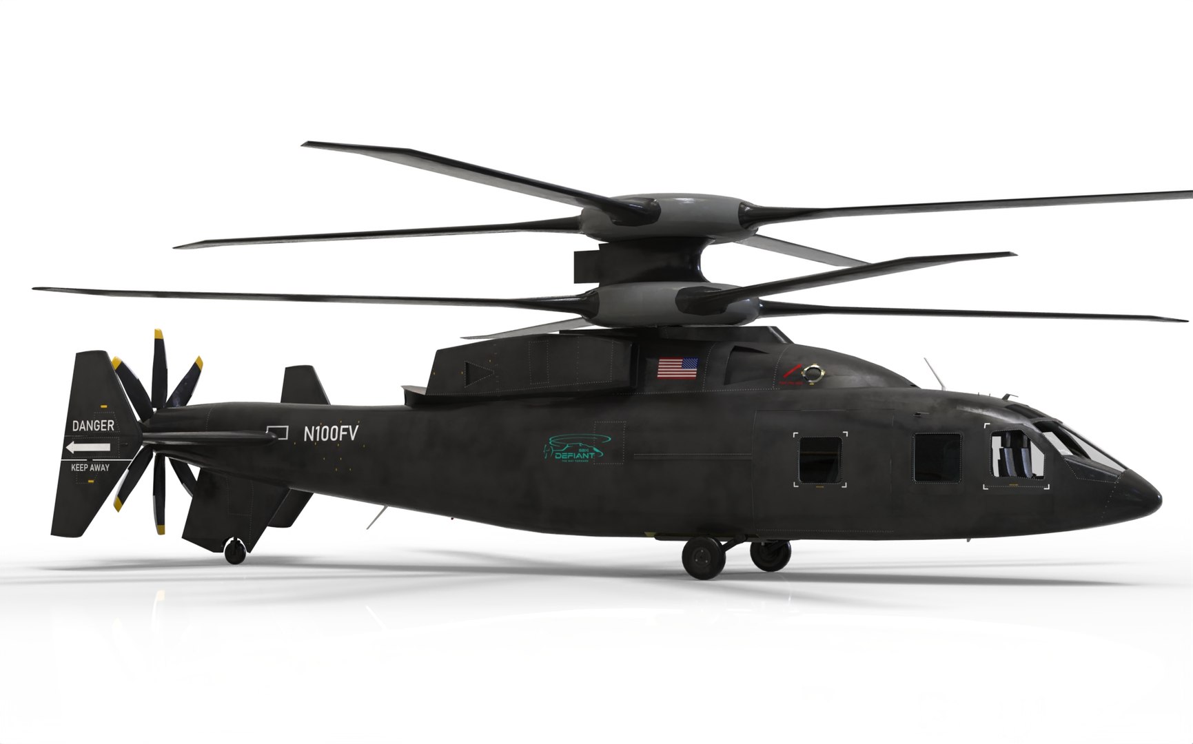3D Sikorsky Boeing SB 1 Defiant Helicopter Model - TurboSquid 1871371