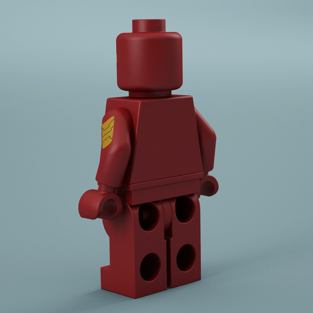 3d model lego man iron