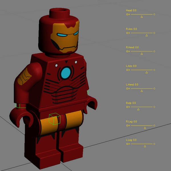 3d model lego man iron