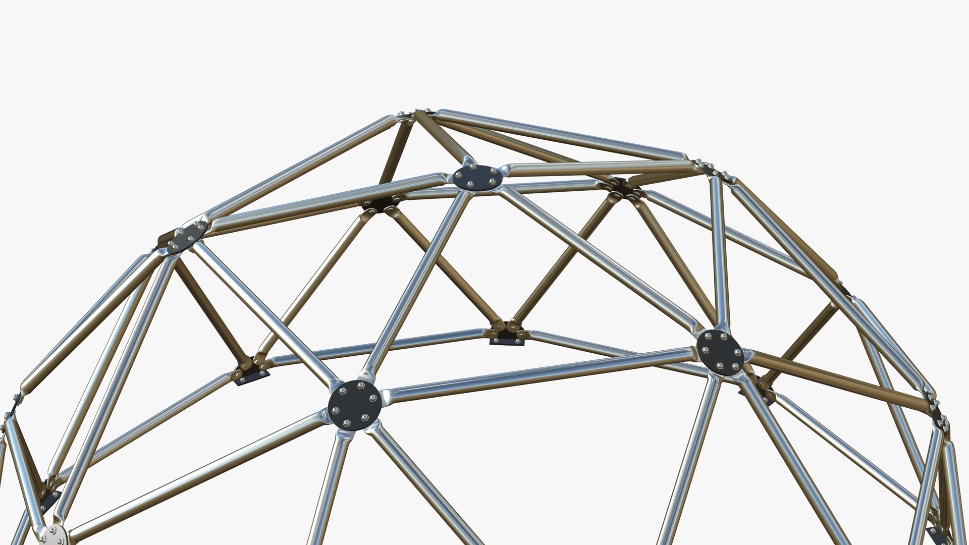 Geodesic Dome V2 Silver Hubs 3D - TurboSquid 1903355