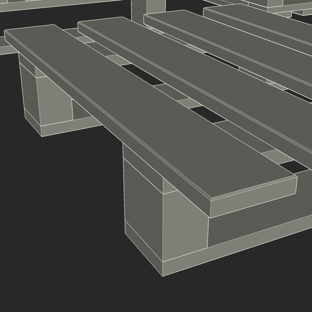 3d model 4 2 ways pallets