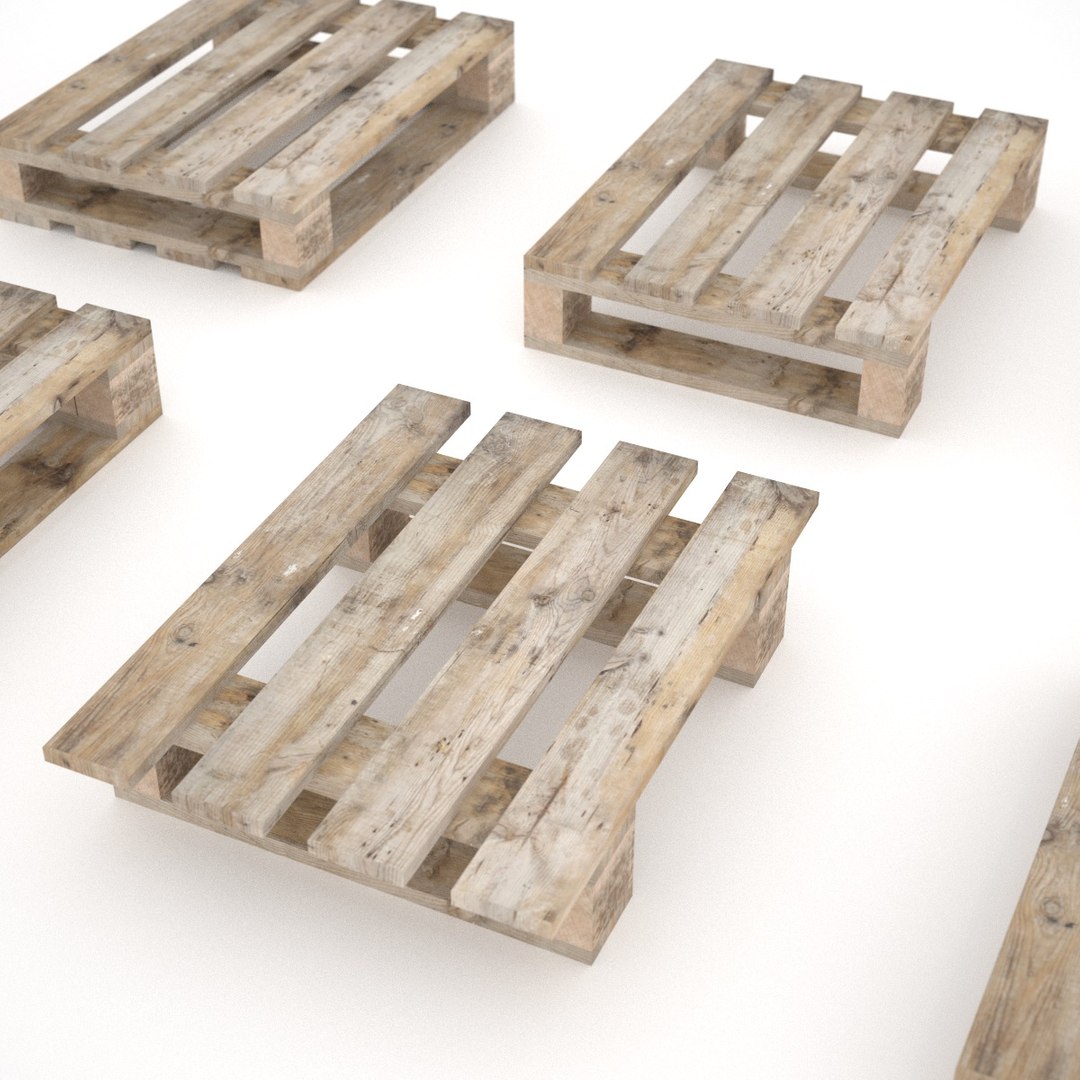3d model 4 2 ways pallets
